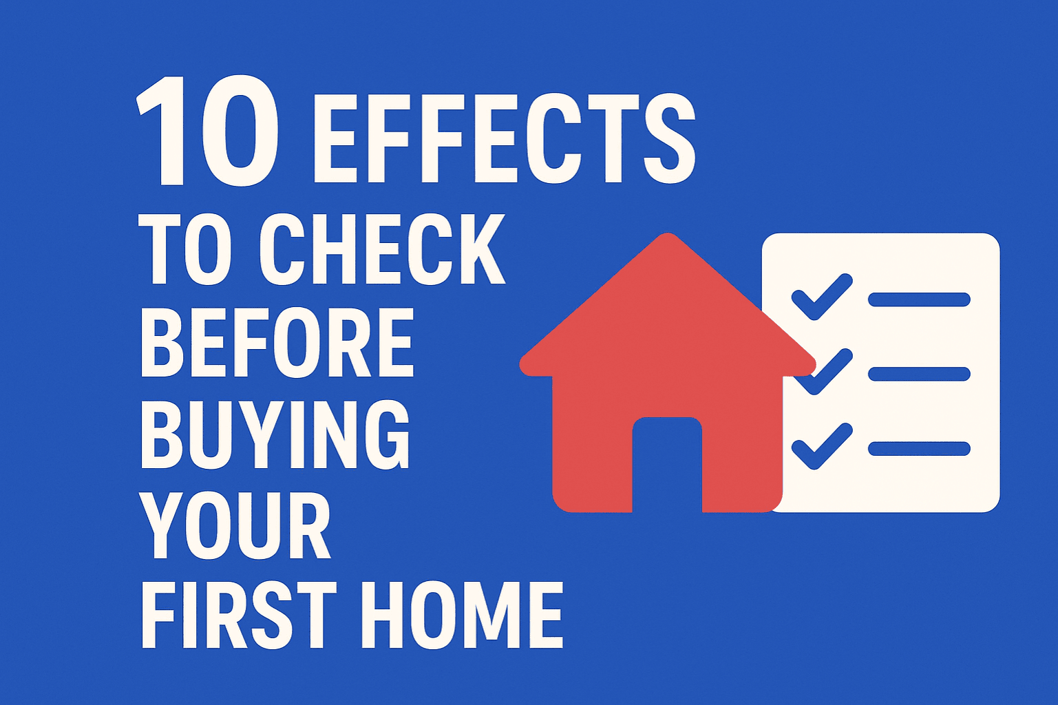 10 effects to Check Before Buying Your First Home - niwasproperty.com